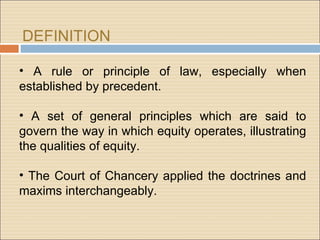 Equitable doctrines | PPT
