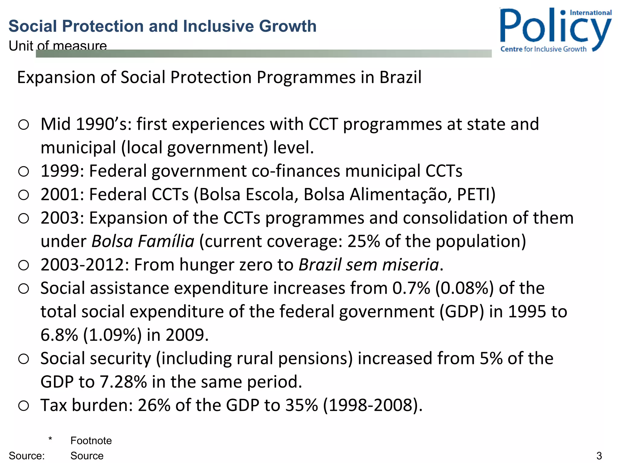 Social Protection, Economic Growth, Poverty and Inequality in Brazil ...