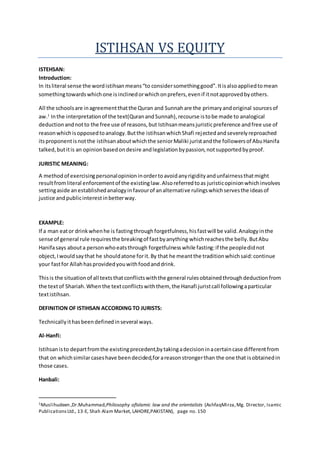 Equity | DOCX | Islam | Religion & Spirituality