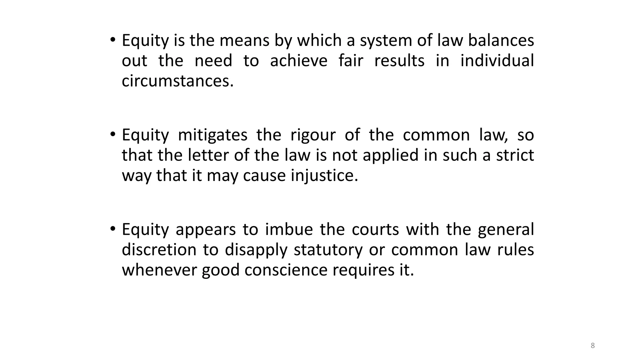 Equity in the context of Sri Lankan Law - :Law of Trust | PPTX