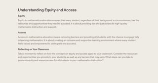 Equity and Access in Mathematics Education: A Deeper Look with Dr ...