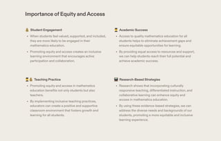 Equity and Access in Mathematics Education: A Deeper Look with Dr ...