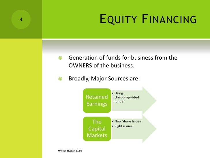 Equity Financing Equity Financing