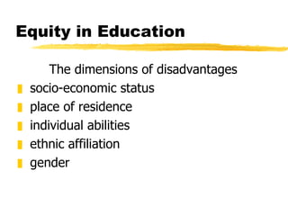Equity In Education | PPT