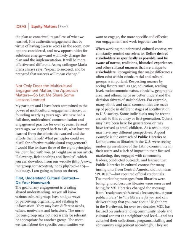 Equity Matters: Multicultural Engagement in the Public Sector ...