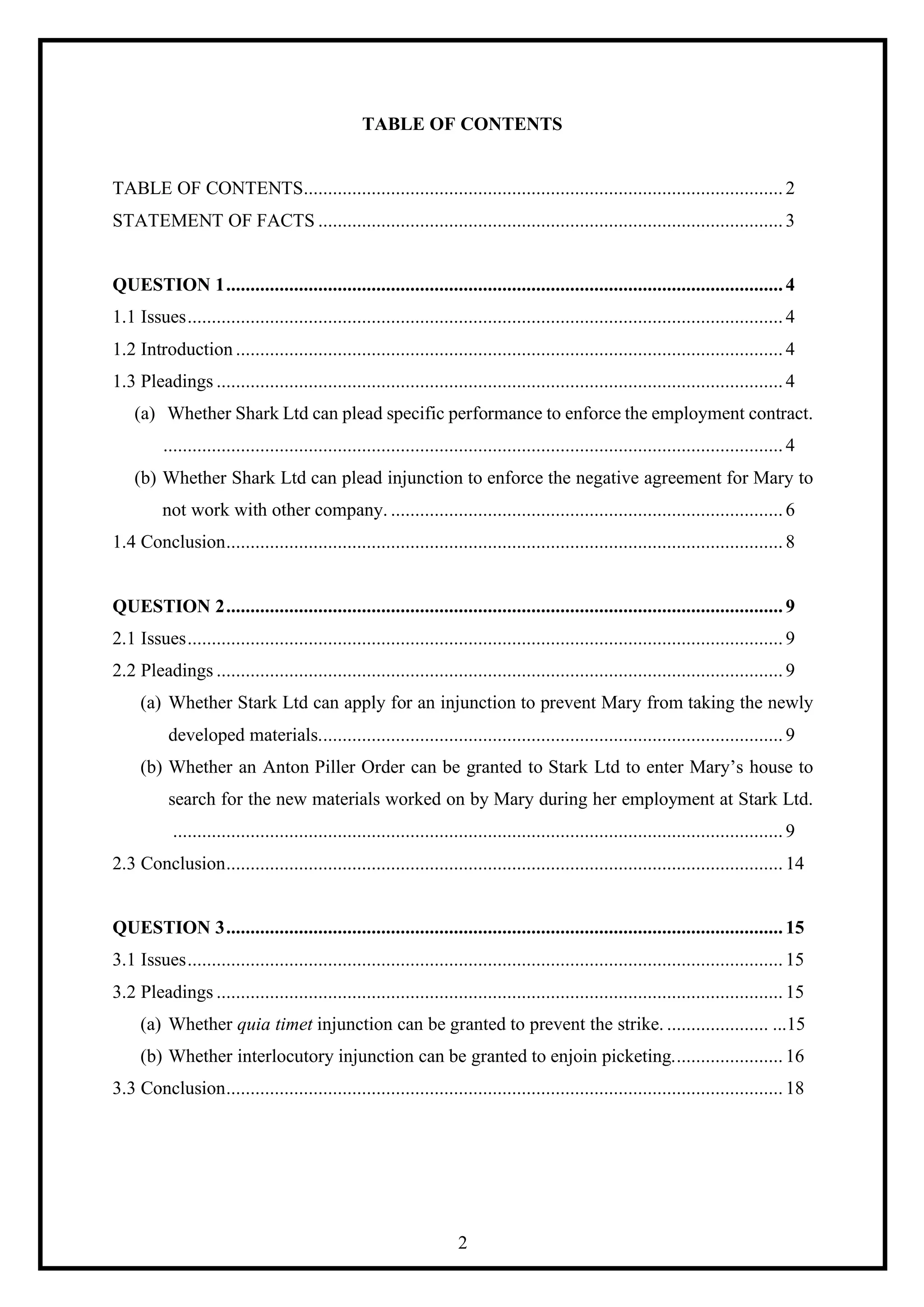 Equity - Question and Answer (Tutorial Work) | PDF