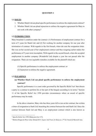 Equity - Question and Answer (Tutorial Work) | PDF