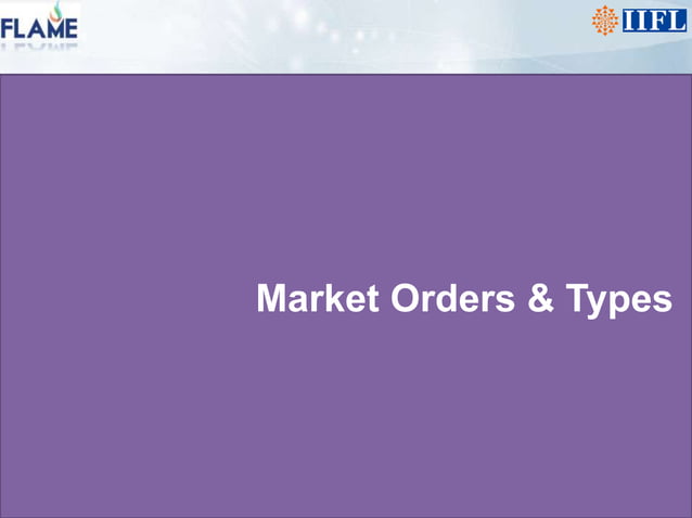 Equity Types of Orders | PPT