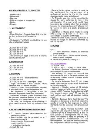 Equity & Trusts II: C3 Trustees Duties & Powers | PDF
