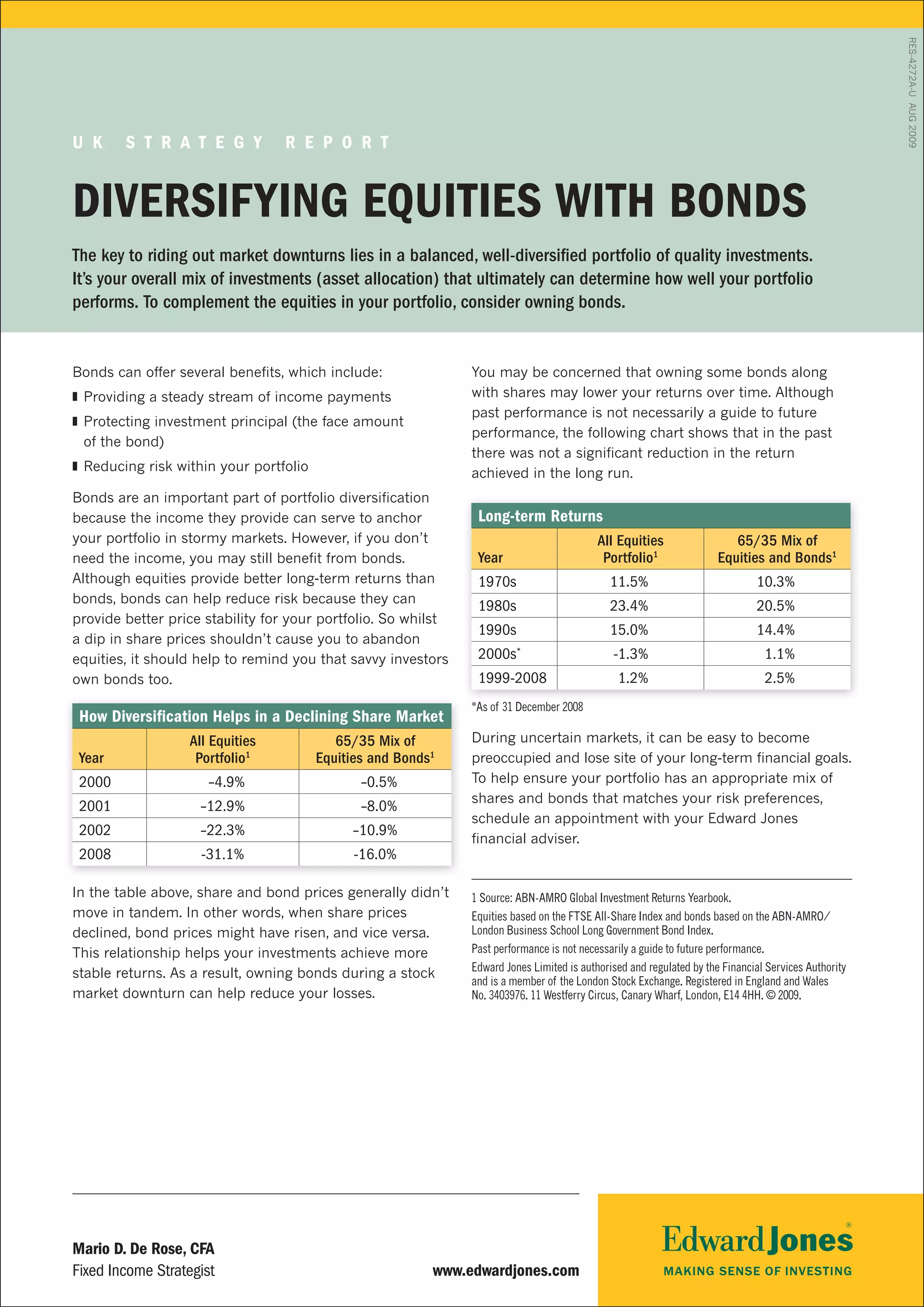 Equity And Bonds report | PDF