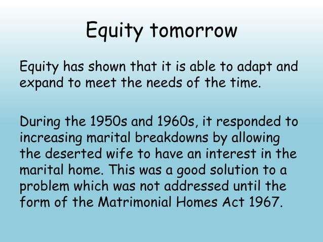 Equity Continued | PPT
