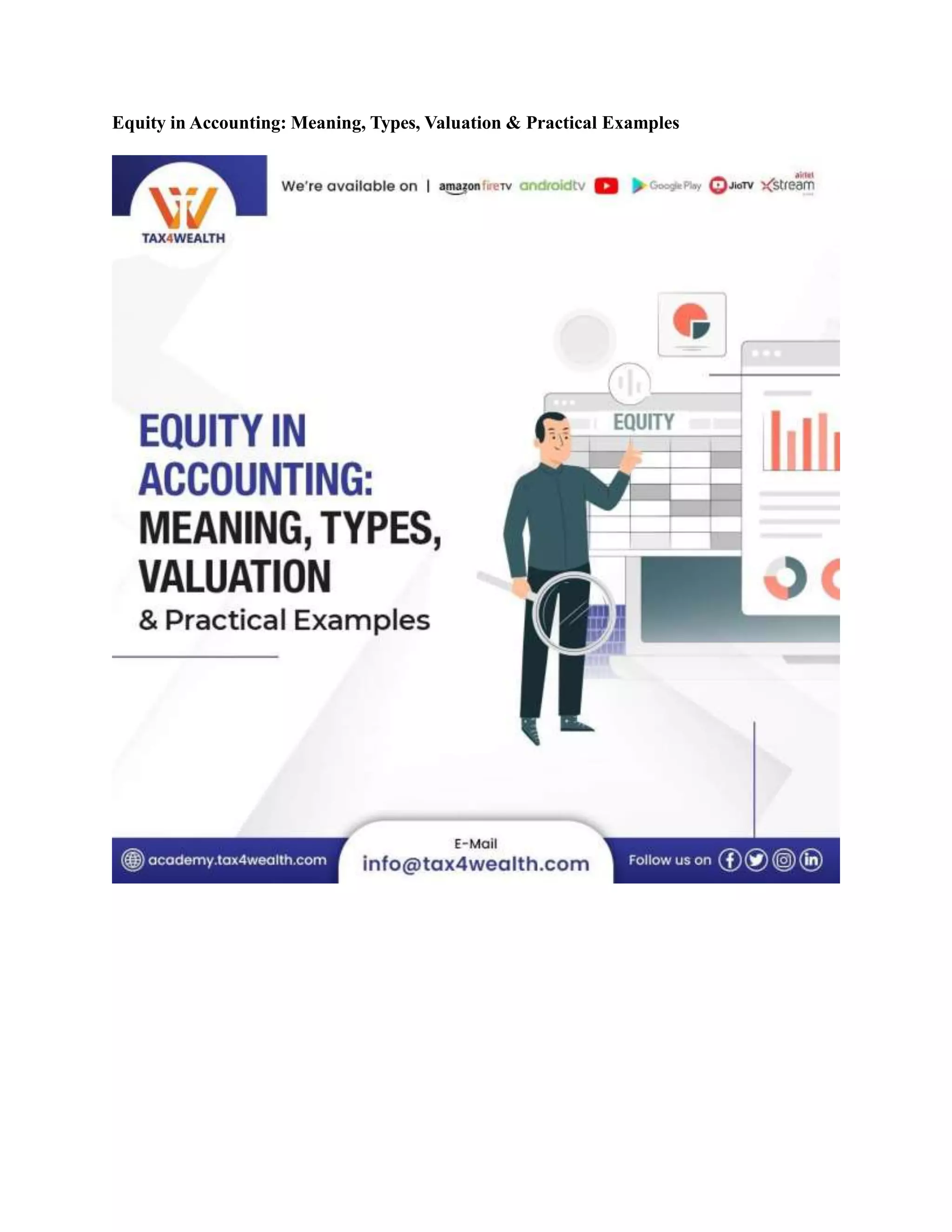 Equity in Accounting: Meaning, Types, & Practical Examples | Academy ...