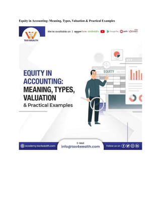Equity in Accounting: Meaning, Types, & Practical Examples | Academy ...