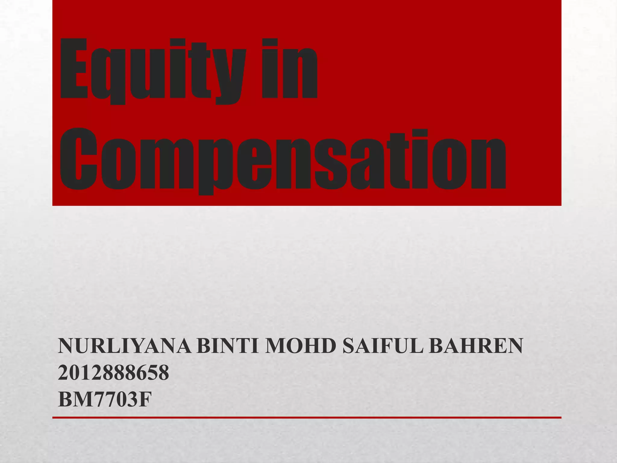 Equity in Compensation | PPTX