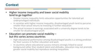 Equity in education - Breaking down barriers to social mobility | PPTX