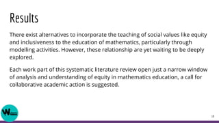 Equity in mathematical modelling education: a literature review | PDF