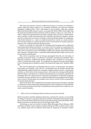 Brand equity planning with structuralist operations and operations of rhetorical transformation ...