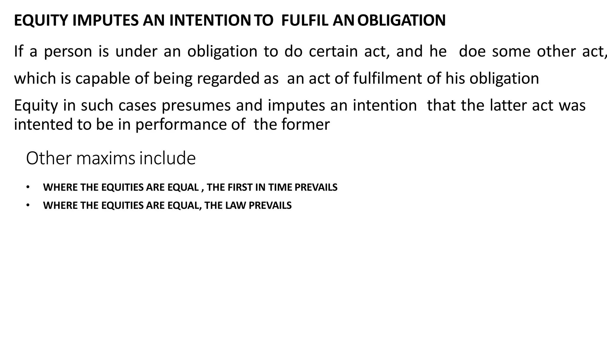 Equity law ,its development and maxims presentation | PDF