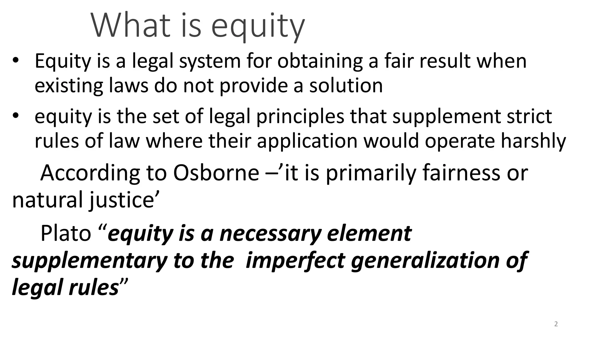 Equity law ,its development and maxims presentation | PDF