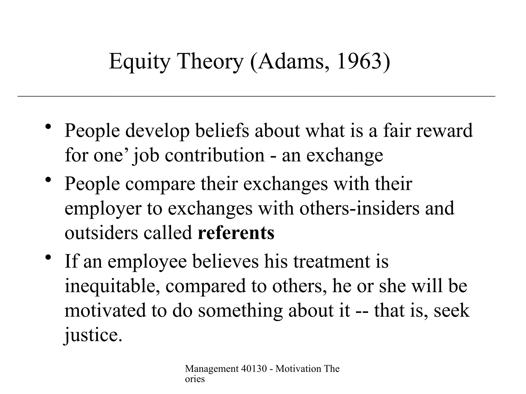 EquityReinforcement.pptx equity theory of motivation | PPT