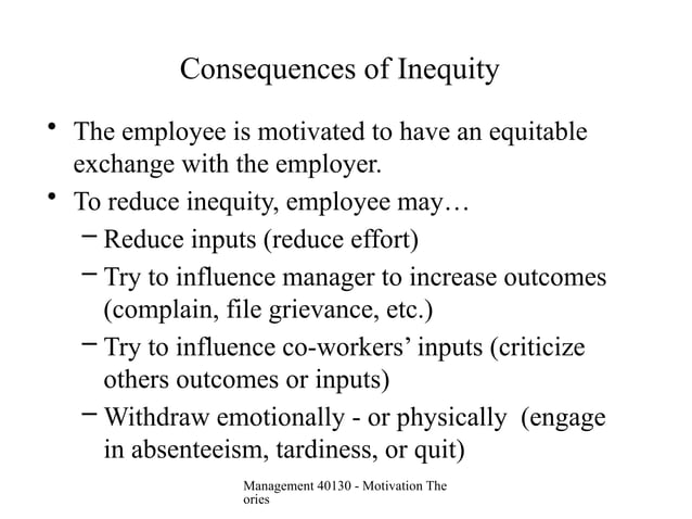 EquityReinforcement.pptx equity theory of motivation | PPT