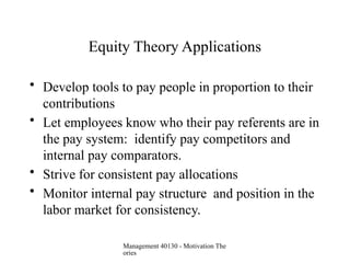 EquityReinforcement.pptx equity theory of motivation | PPT