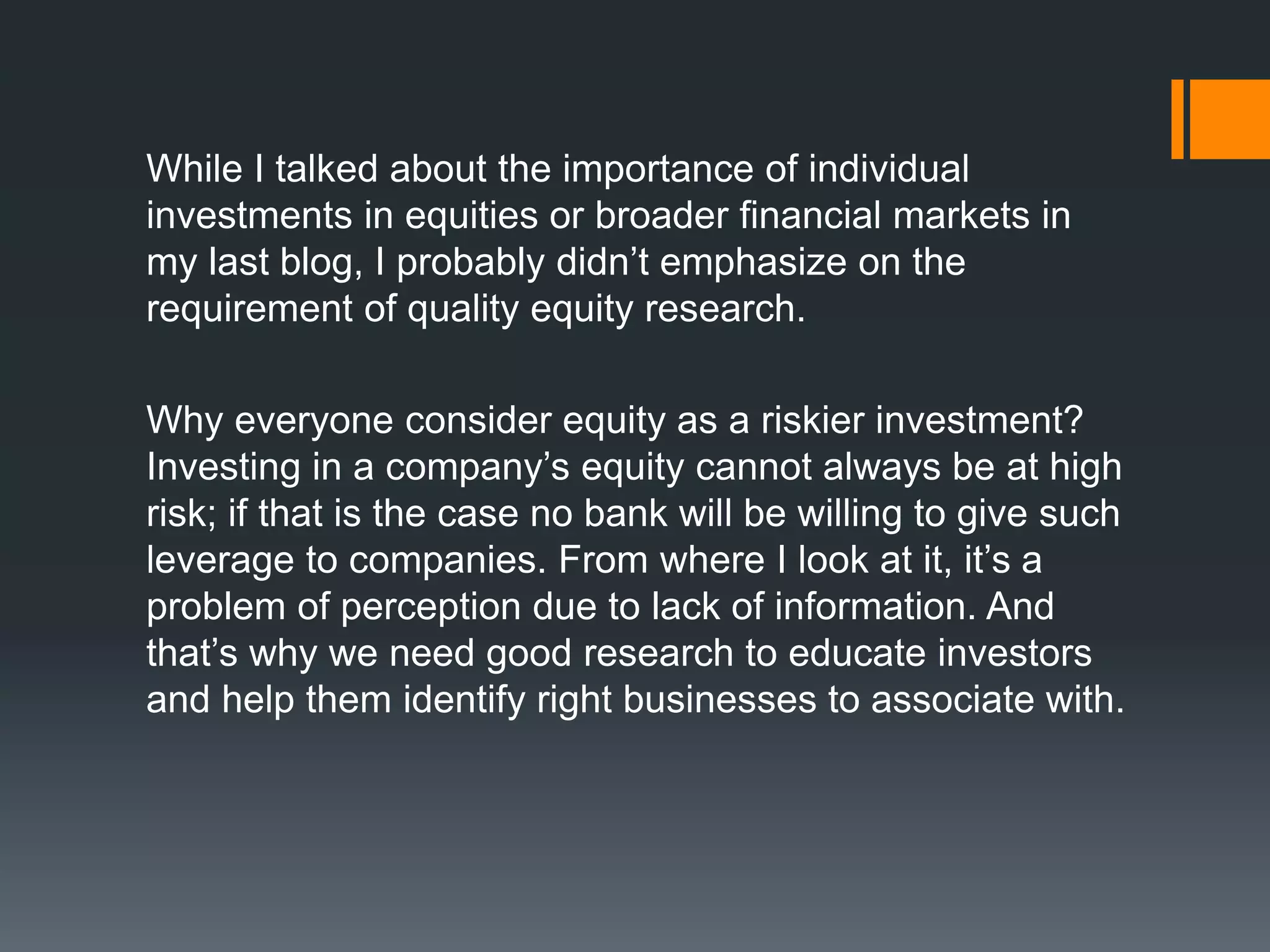 Equity research | PDF