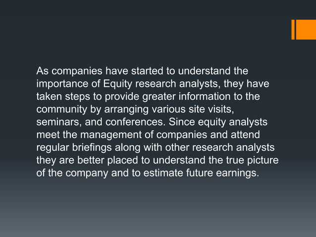 Equity research | PPT