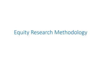 Equity Research Methodology | PDF | Business Accounting & Finance ...