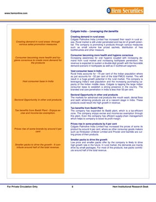 Equity Research Of Colgate Palmolive Imppppppp | PDF