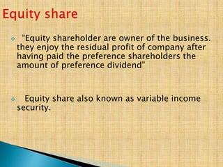 Equity share | PPTX