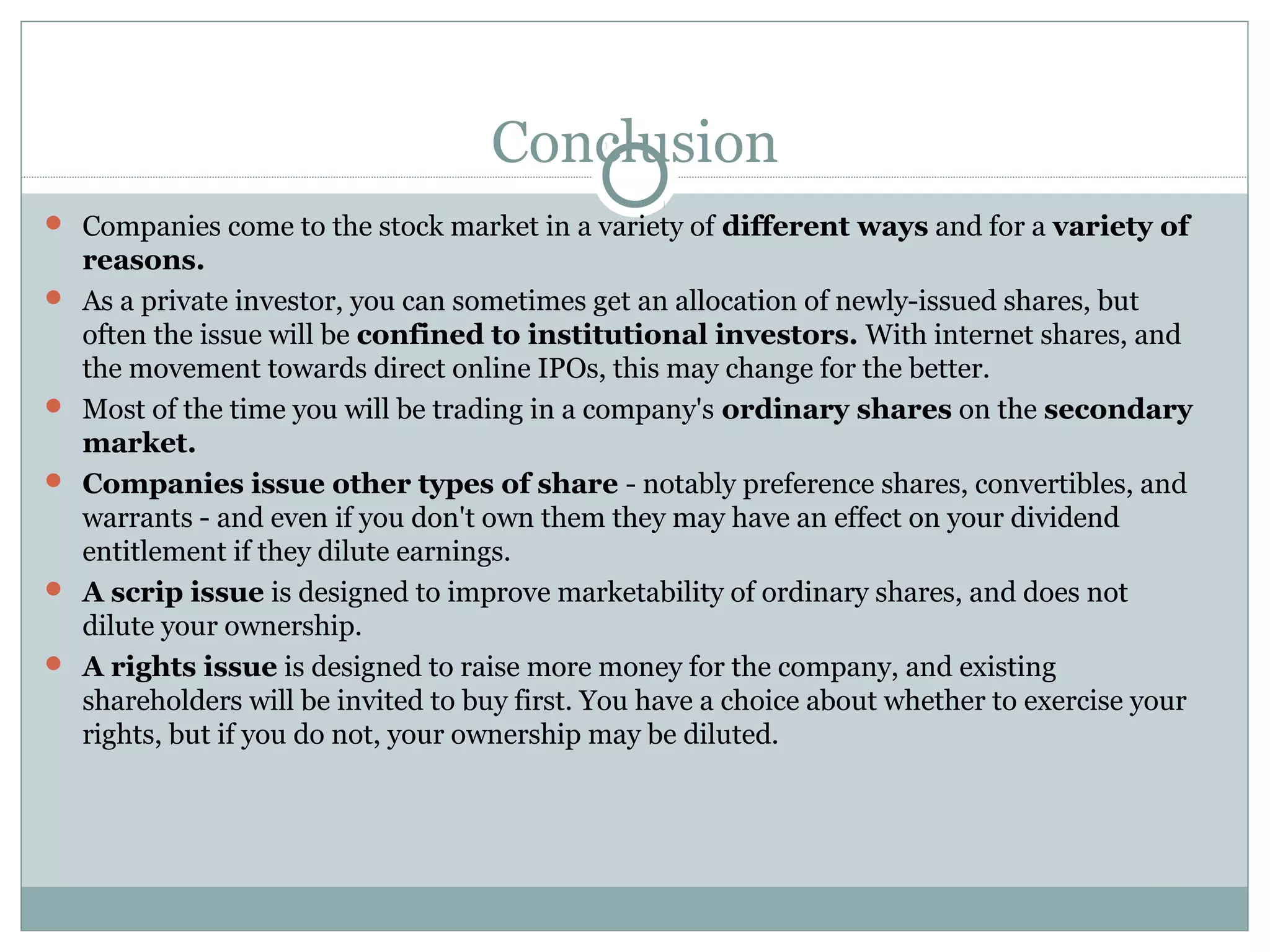 Equity shares ppt | PPT