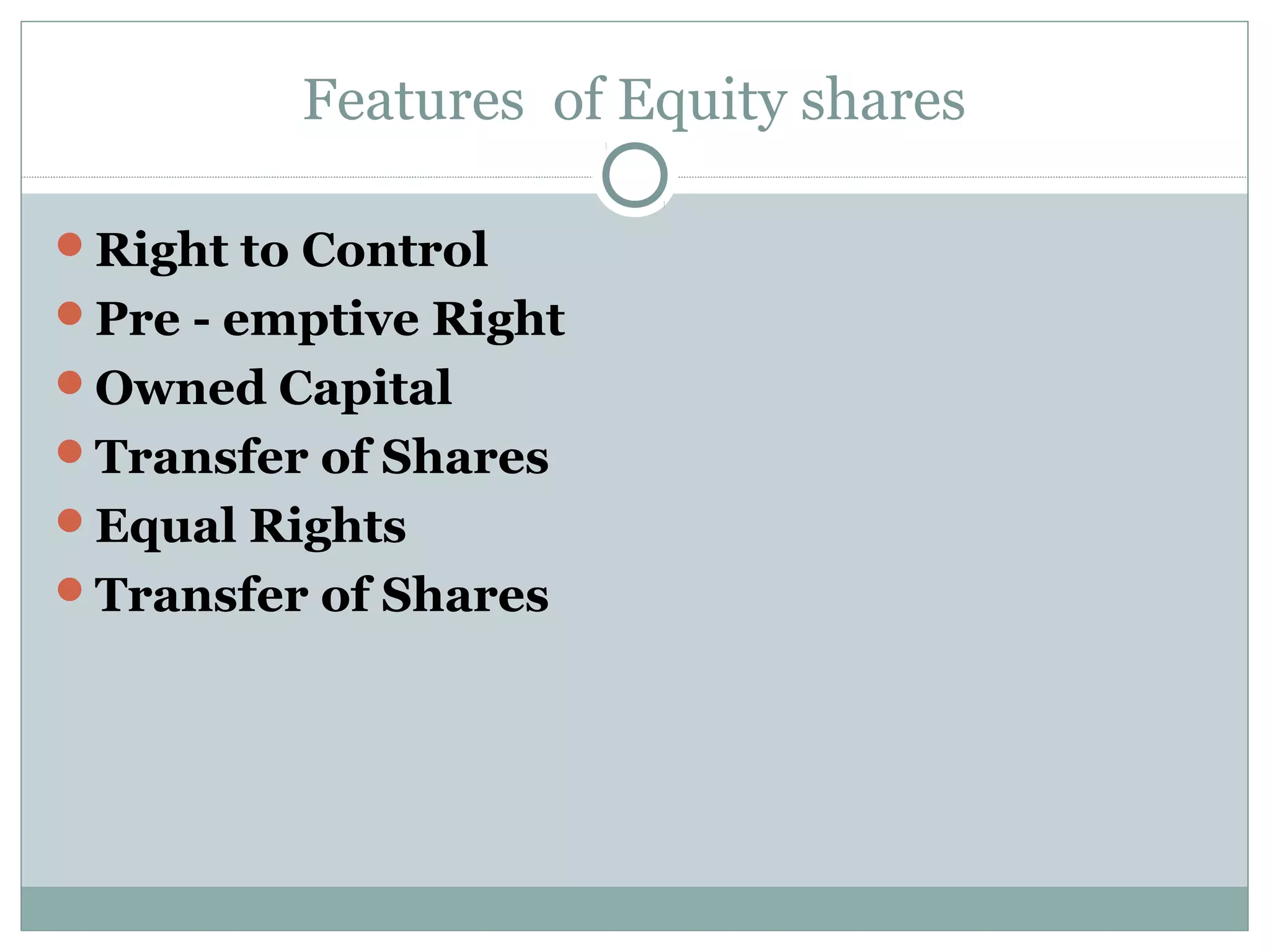 Equity shares ppt | PPT