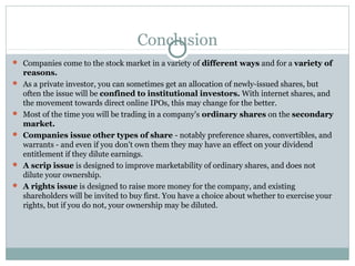 Equity shares ppt | PPT