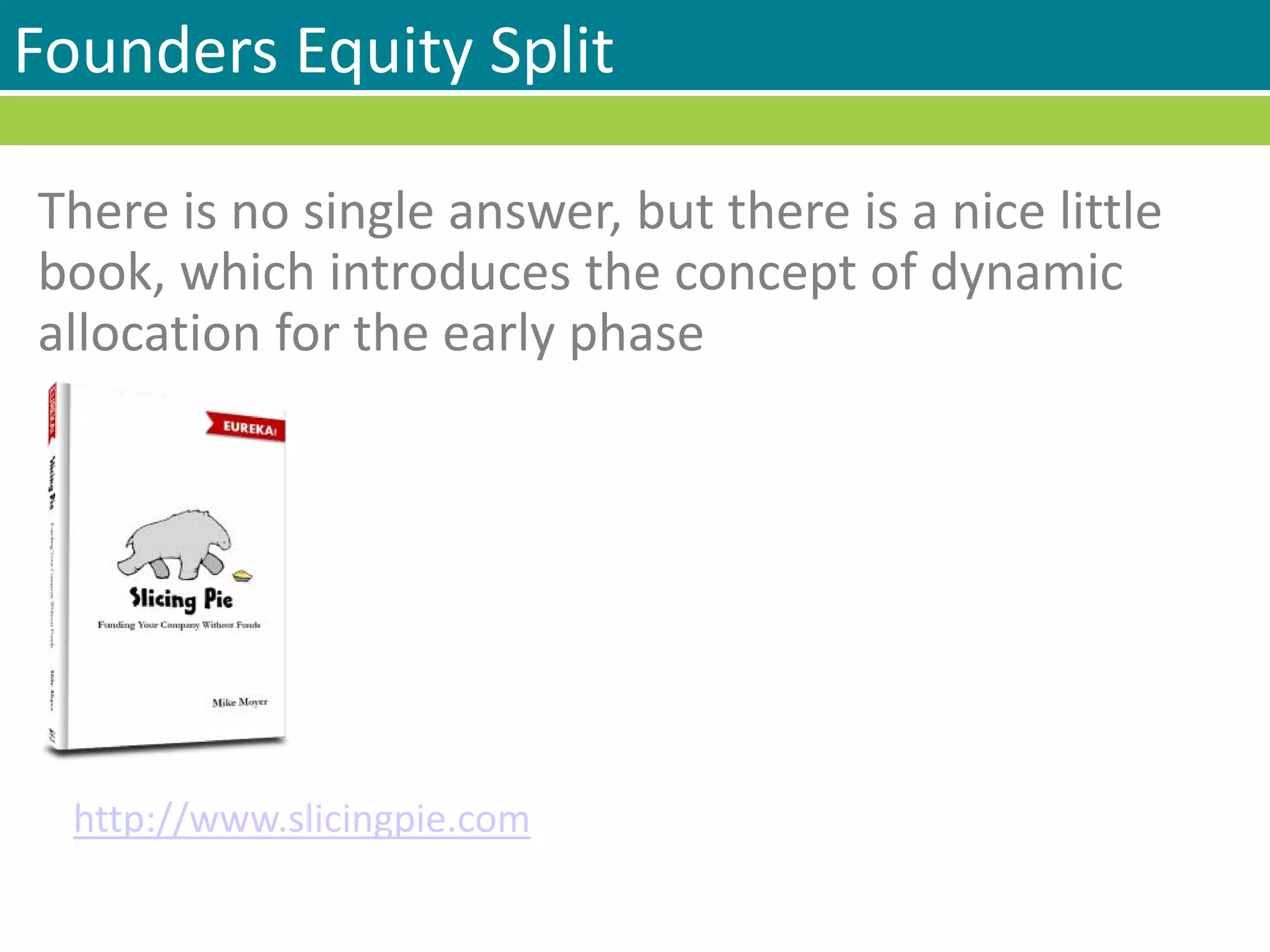 Startup Equity Split Study - Hervé Lebret | PPT
