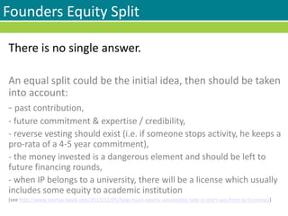 Startup Equity Split Study - Hervé Lebret | PPT
