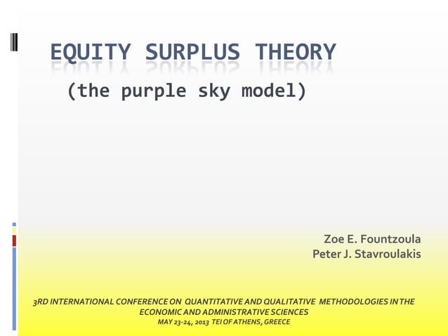Equity Surplus Theory (The Purple Sky Model) | PPTX