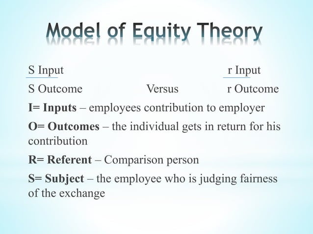 Equity theory | PPTX