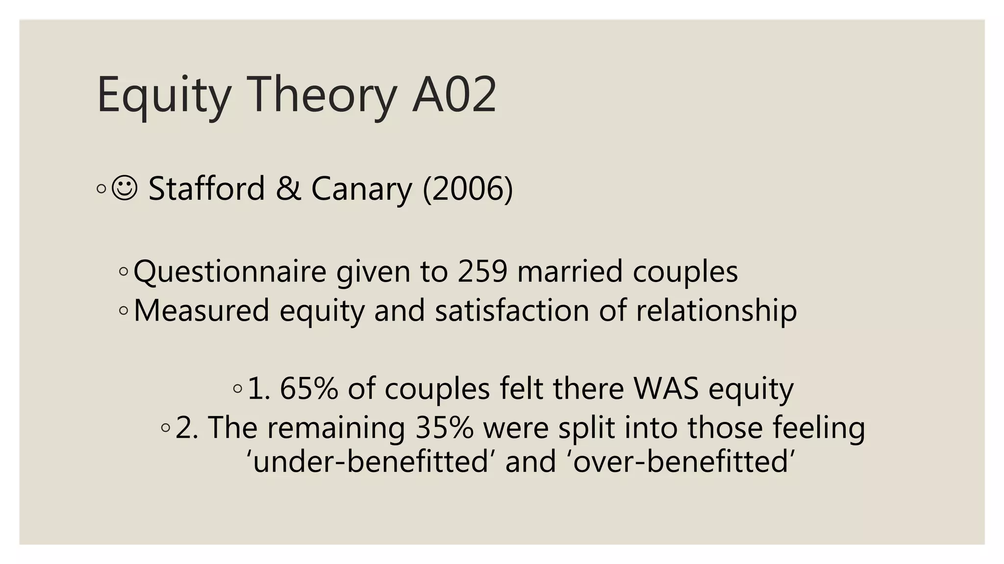 Equity theory maintenance | PPTX