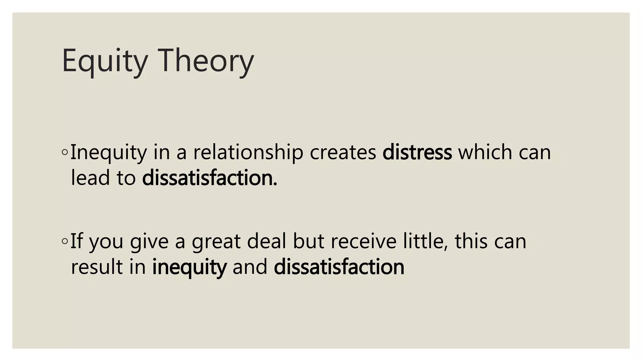 Equity theory maintenance | PPTX