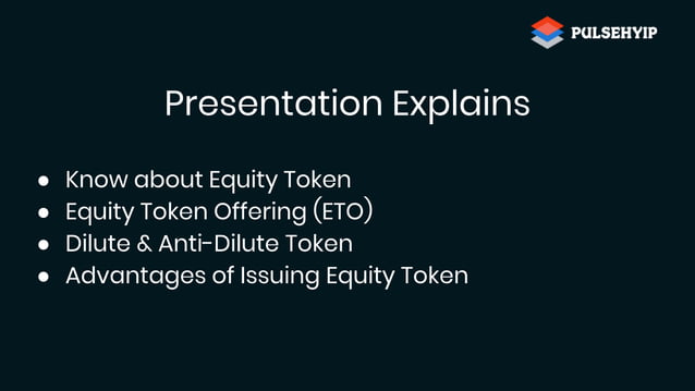 Equity token offering | PPT