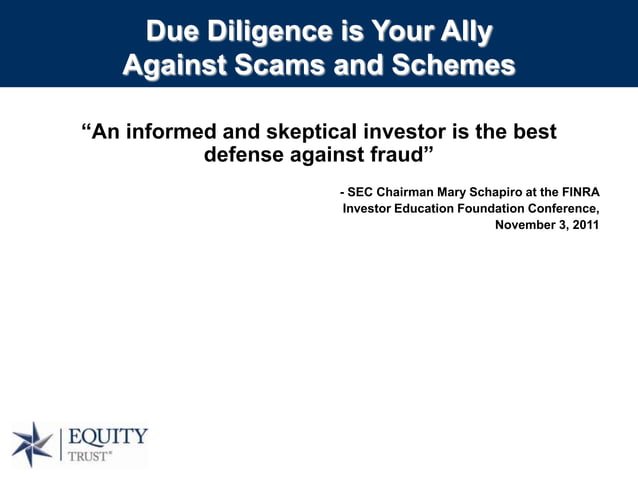 Equity Trust Company Scam & Fraud Awareness | PPT