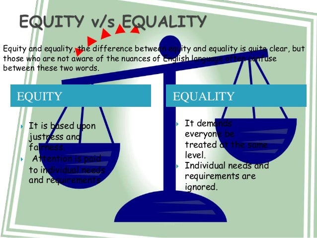 Equity vs Equality