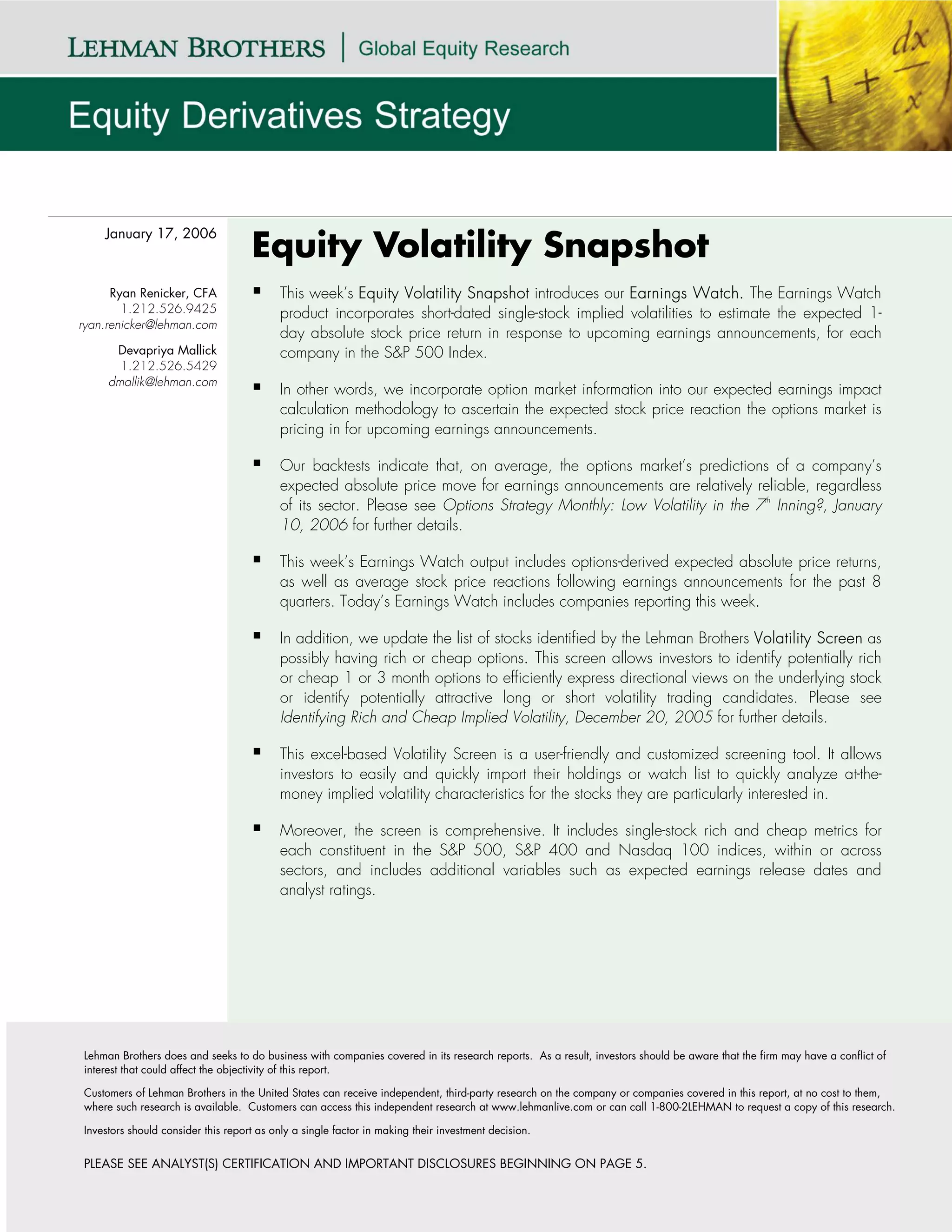 Corporate Earnings Watch - Expected Stock Price Movement on ...