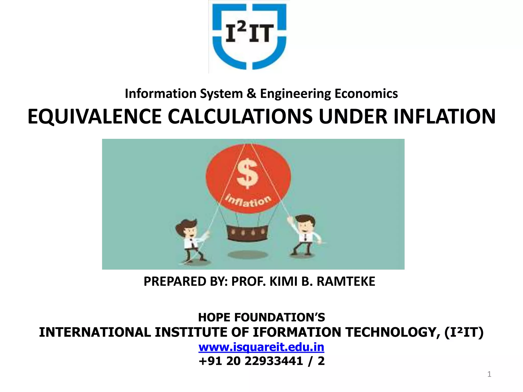 Equivalence Calculation Under Inflation | PPTX