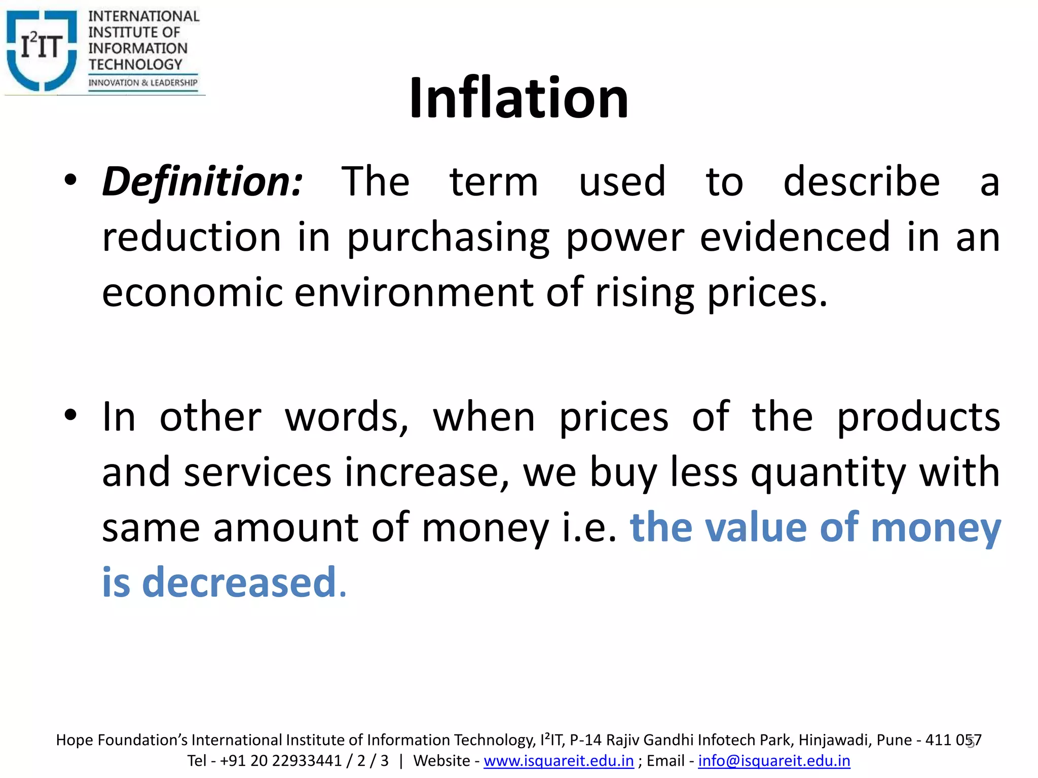 Equivalence Calculation Under Inflation | PPTX