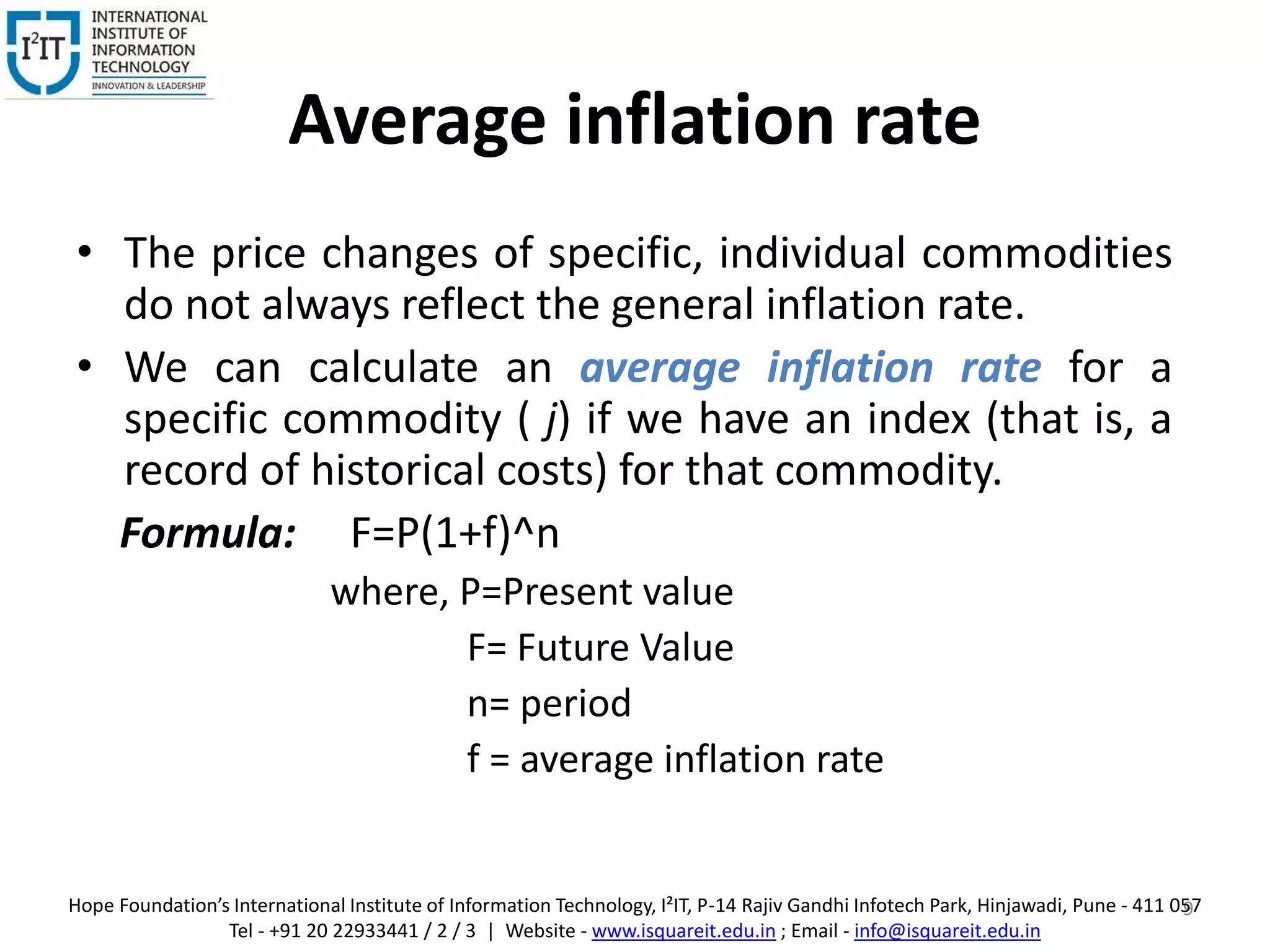 Equivalence Calculation Under Inflation | PPTX