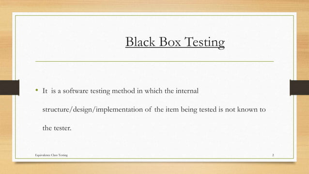 Equivalence class testing | PPTX Equivalence class testing | PPTX