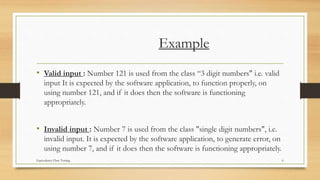 Equivalence class testing | PPTX