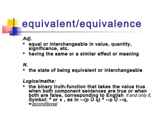 Equivalencein translation
